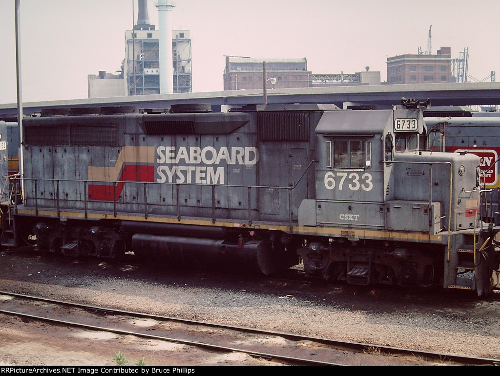 CSX 6733 GP40 - Seaboard System - Riverside Shops - 1988